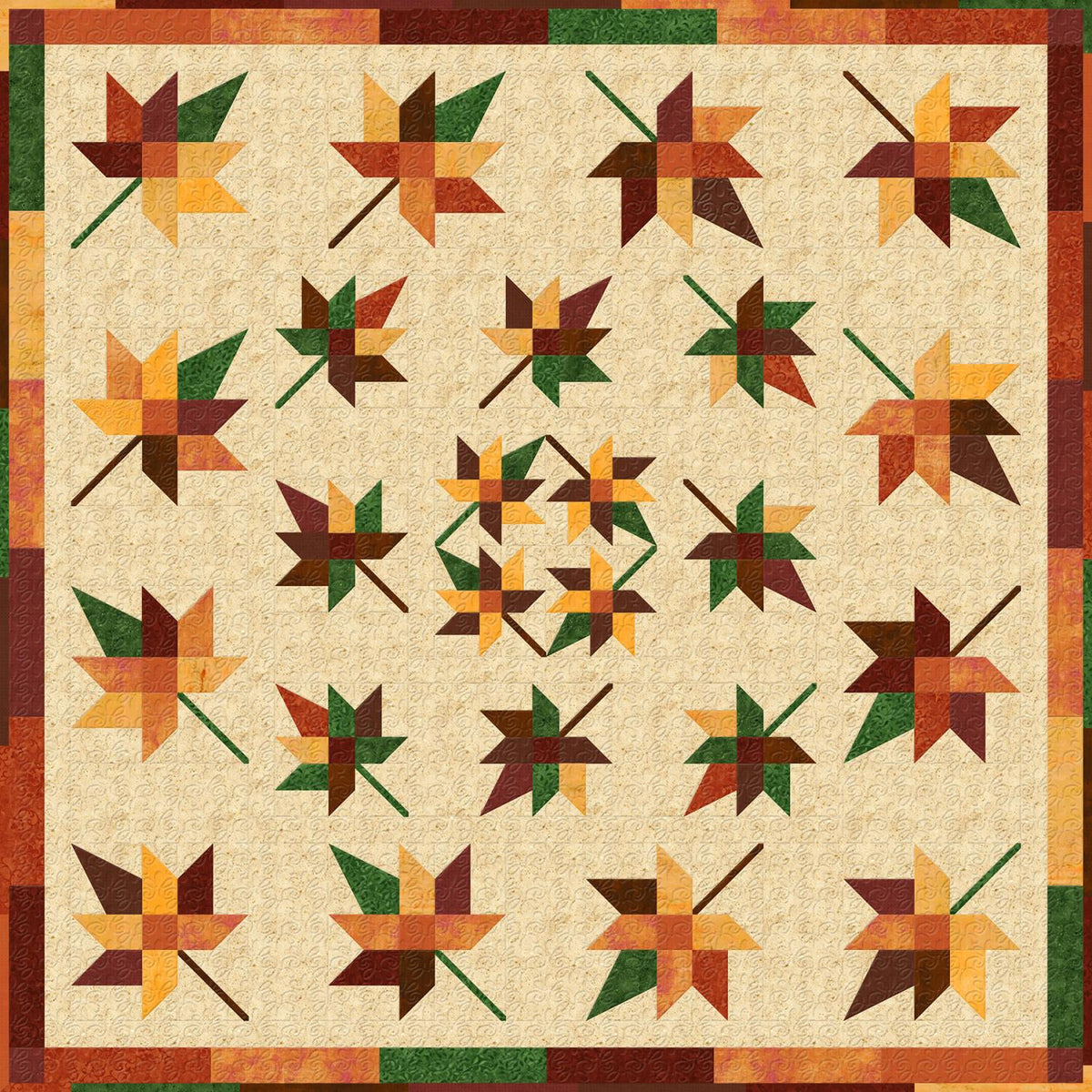 Swirling Leaves Quilt Kit — Fab Fabrics