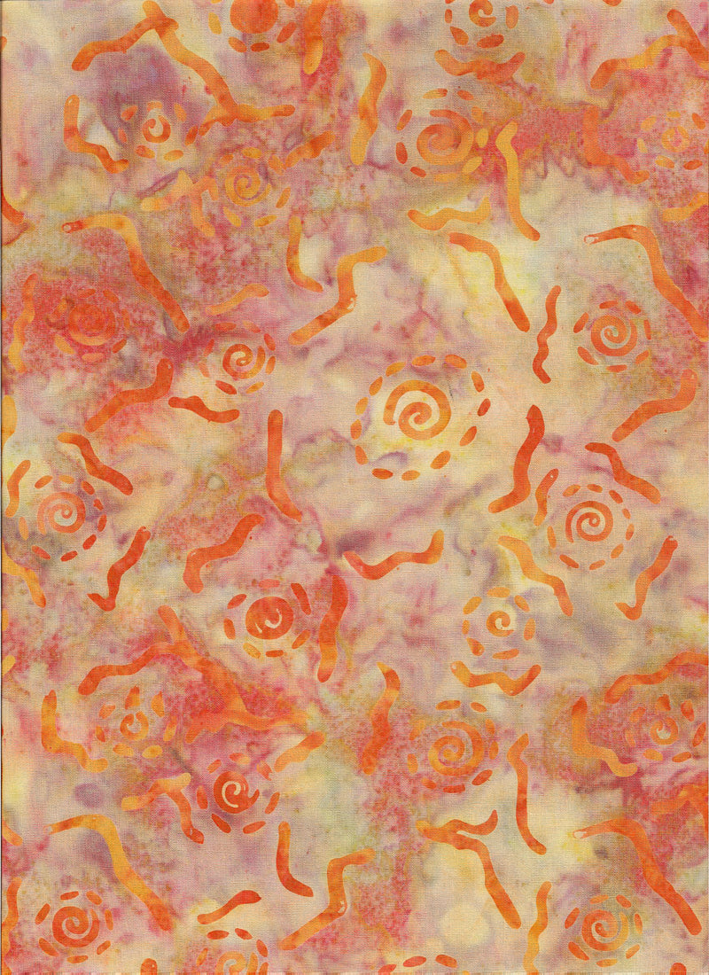 Caribbean Calypso Batiks Apricot — Fab Fabrics